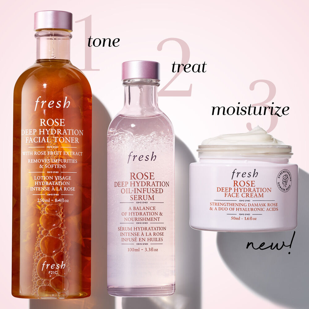 Rose & Hyaluronic Acid Deep Hydration Moisturizer (15ml) - Fresh